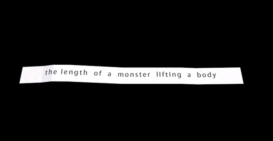 The length of a monster lifting a body - Terri Witek